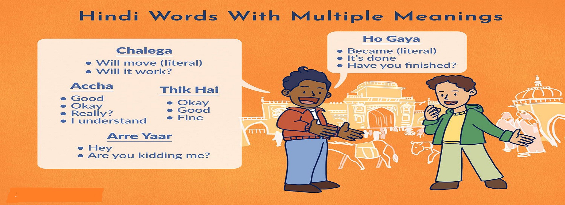 Learn The Top Hindi Words for Travel India - Taj With Guide Blog